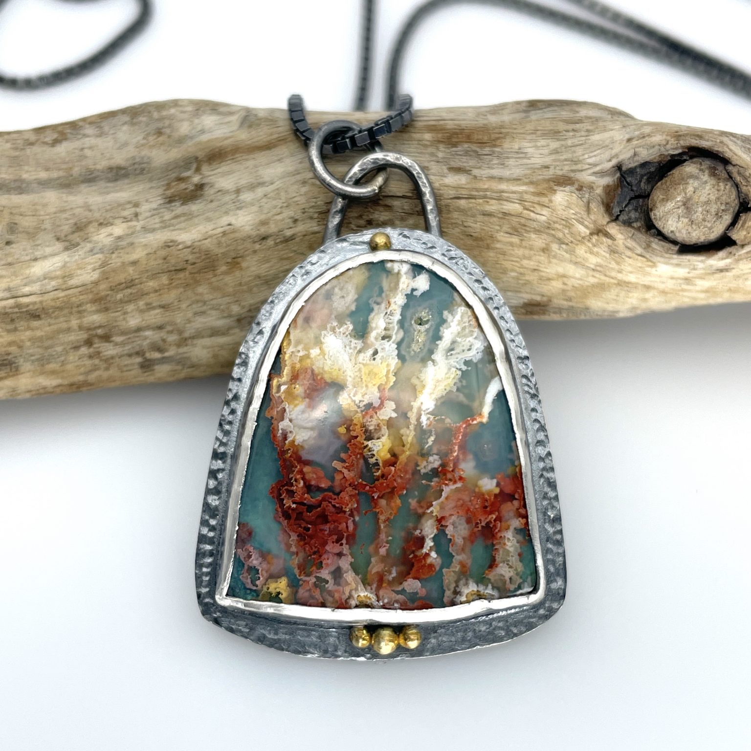 Plume Agate Necklace | Ocean Jewelry | Isara Designs | Buy Now