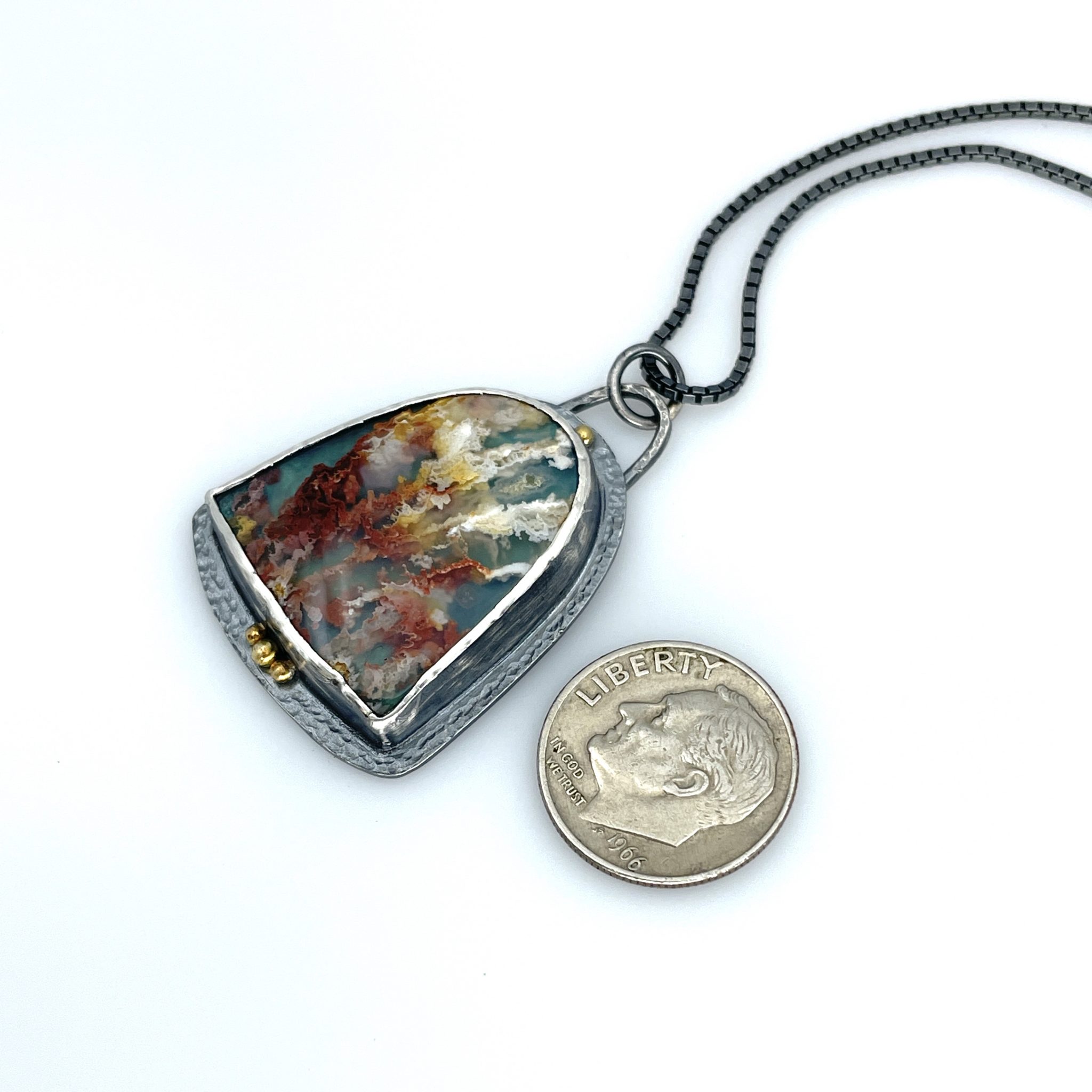 Plume Agate Necklace | Ocean Jewelry | Isara Designs | Buy Now